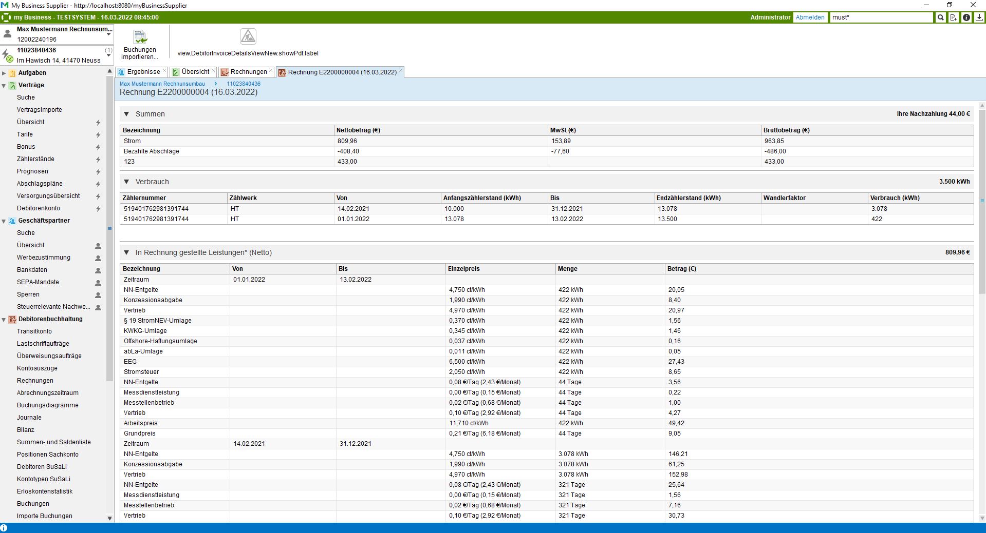 Debitorenbuchhaltung | Produktdokumentation