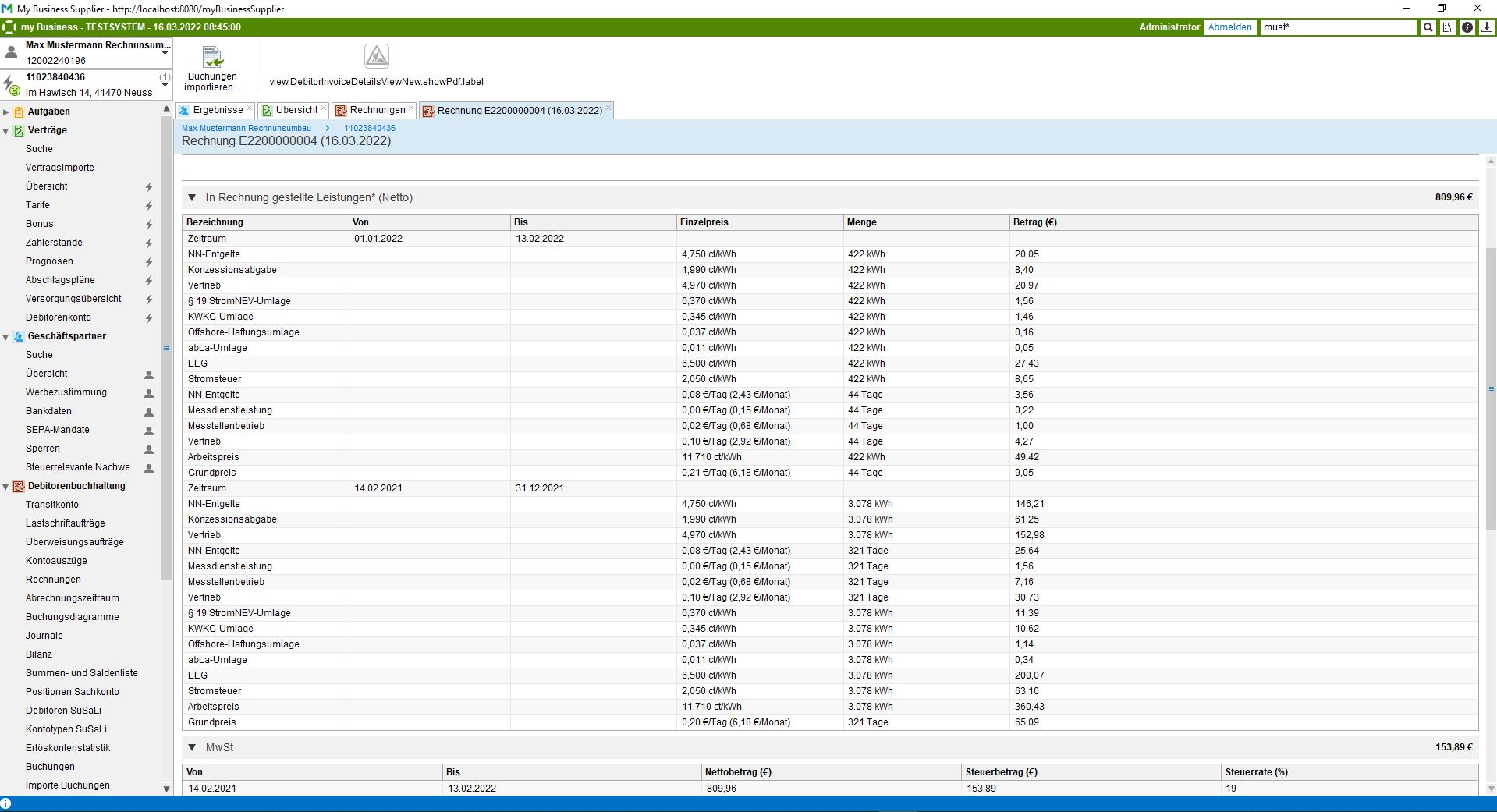 Debitorenbuchhaltung | Produktdokumentation
